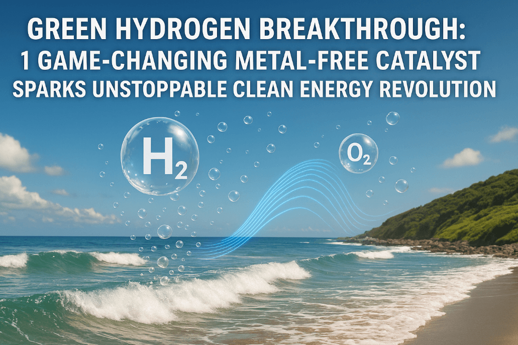 Green Hydrogen Breakthrough: 1 Game-Changing Metal-Free Catalyst Sparks Unstoppable Clean Energy ...