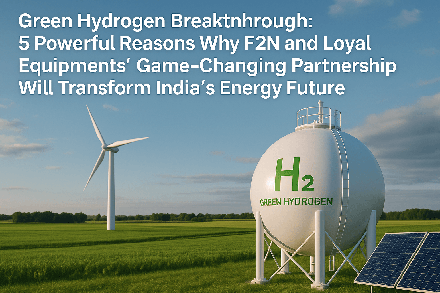 Green Hydrogen Breakthrough: 5 Powerful Reasons Why F2N And Loyal Equipments’ Game-Changing ...