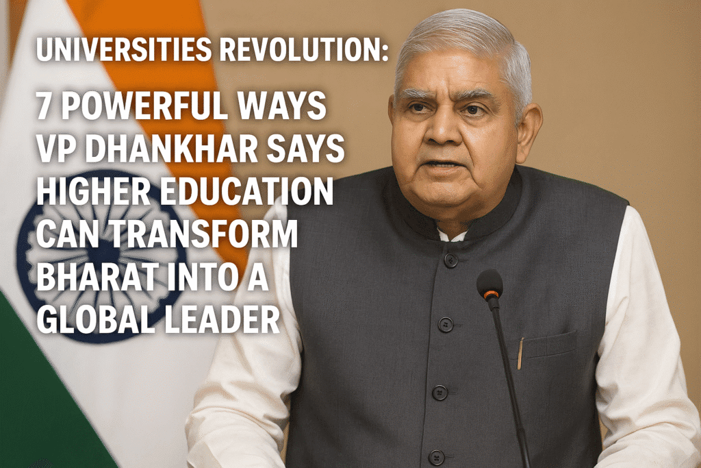 Universities Revolution: 7 Powerful Ways VP Dhankhar Says Higher ...